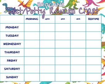 UNICORN: Editable Toilet / Potty Learning, Sticker Reward Chart - Etsy