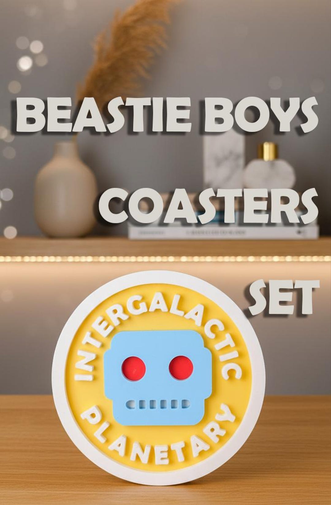 Set of 5 Beastie Boys Themed Coasters With Holder | 3D Print - Etsy