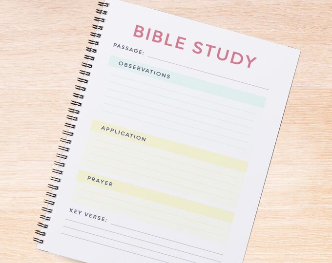 Printable Bible Study Worksheet | Pastel Christian Journal Page ...