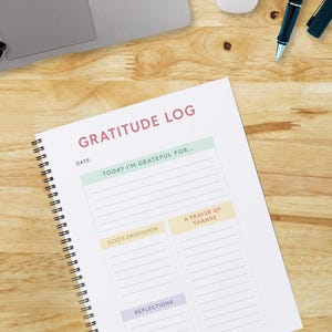 Printable Gratitude Log | Faith-based Gratitude Journal Page ...