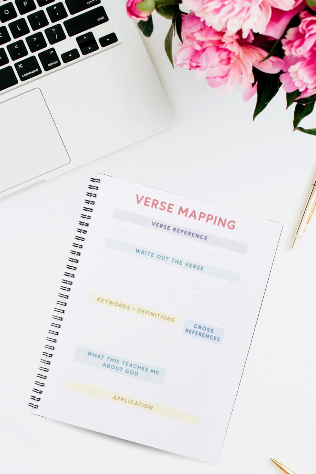 Printable Verse Mapping Worksheet | Bible Study Tool | Pastel Scripture ...