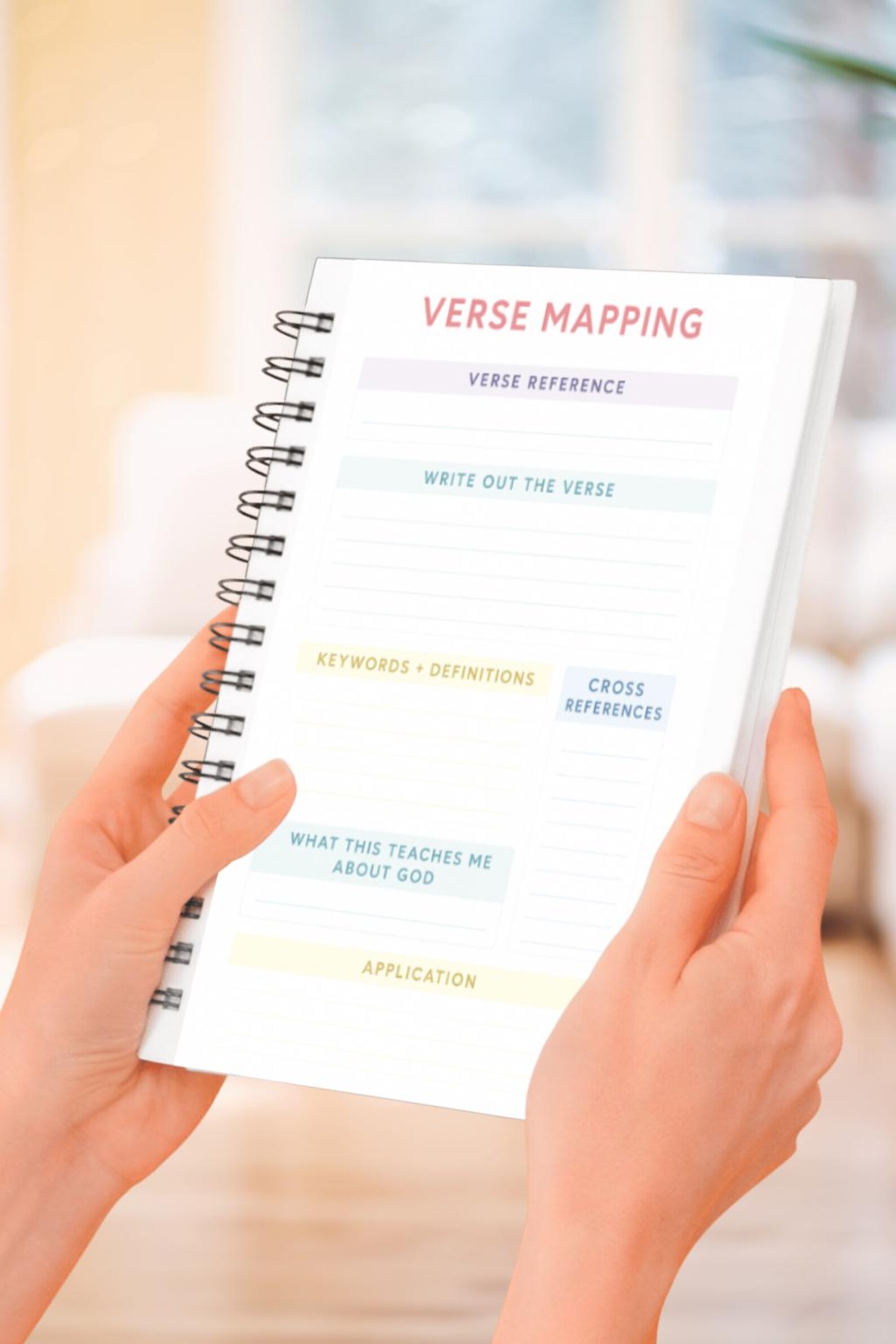 Printable Verse Mapping Worksheet | Bible Study Tool | Pastel Scripture ...