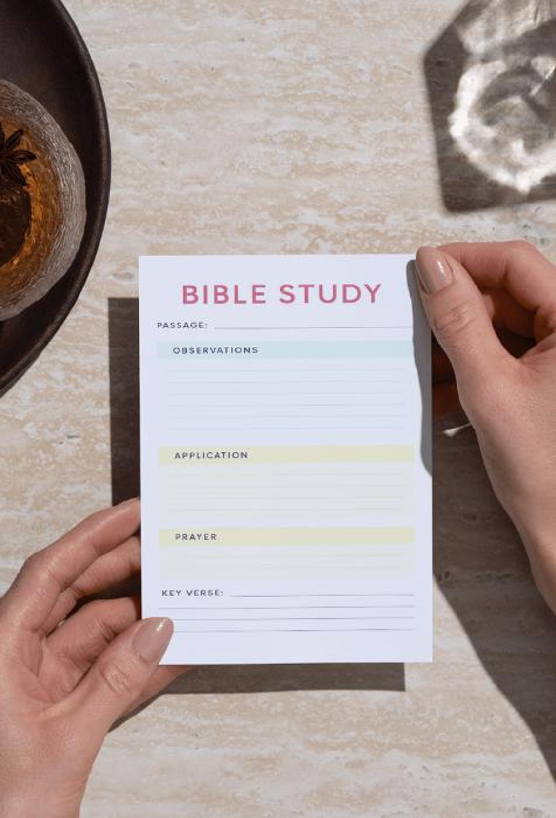 Printable Bible Study Worksheet | Pastel Christian Journal Page ...
