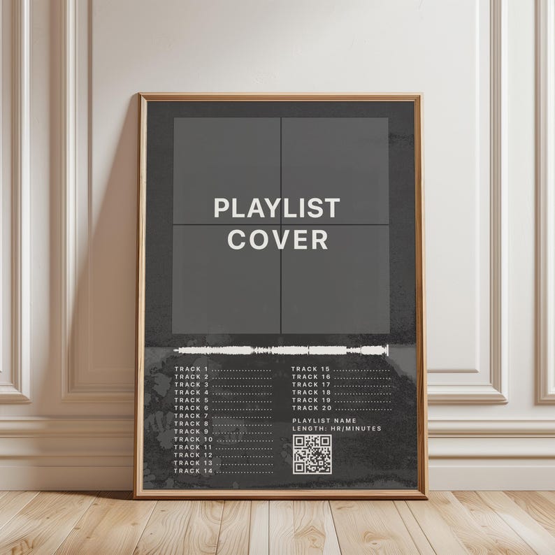 Custom Playlist Poster | Spotify QR Code | Personalised Mixtape Gift ...