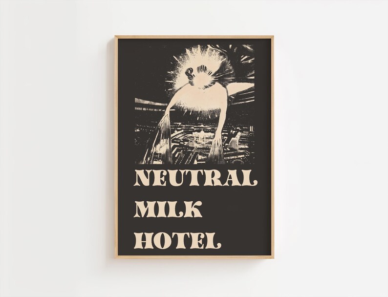 Impression d'hôtel au lait neutre | Art mural grande roue en feu ...