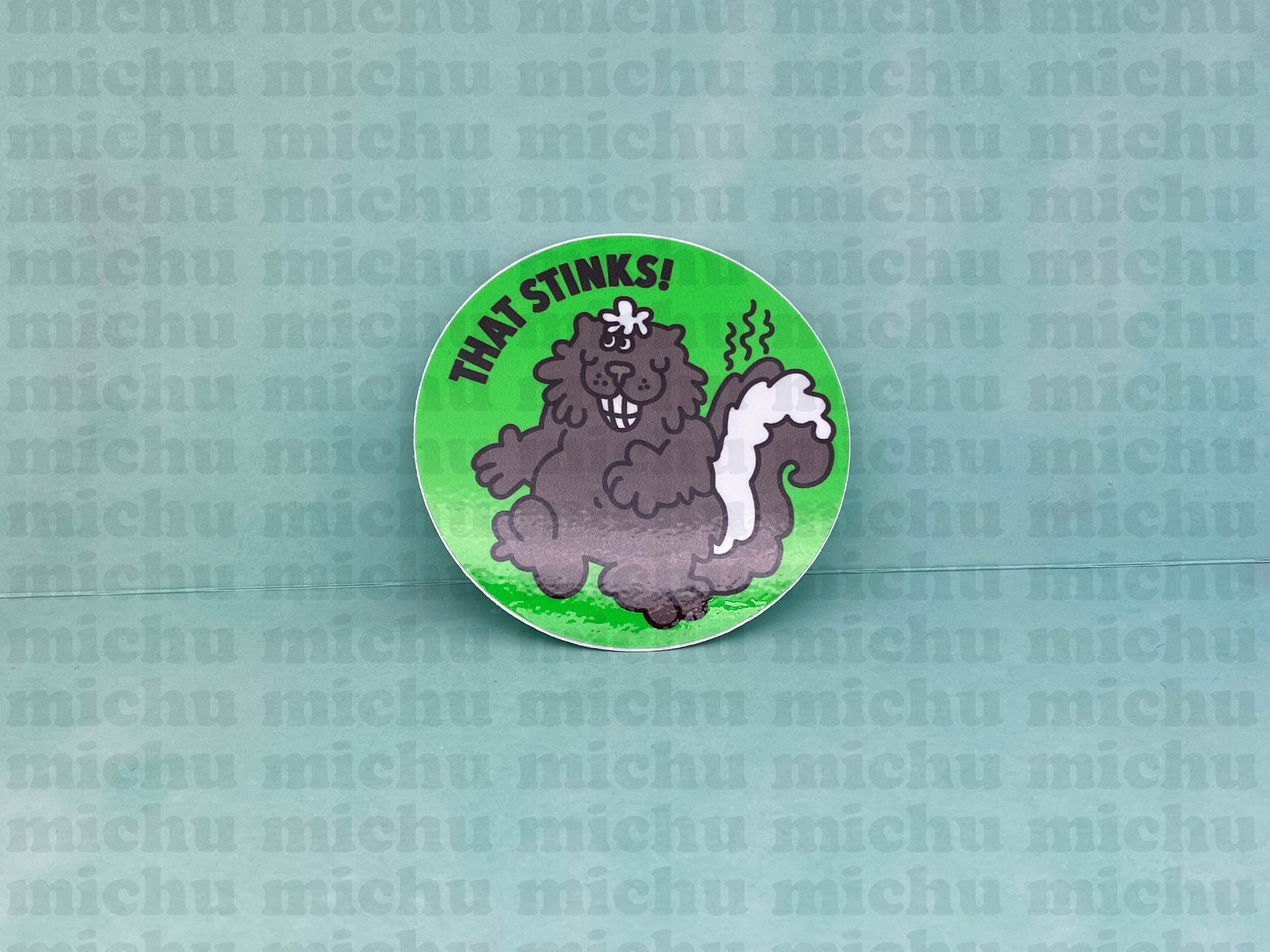 Huge Retro 80's Skunk Scratch N' Sniff Reproduction (unscented) 3in ...