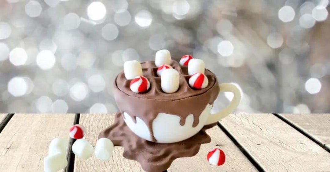 3D Printed Hot Cocoa Tic Tac Toe Game: Desk Decor, Family Gift ...