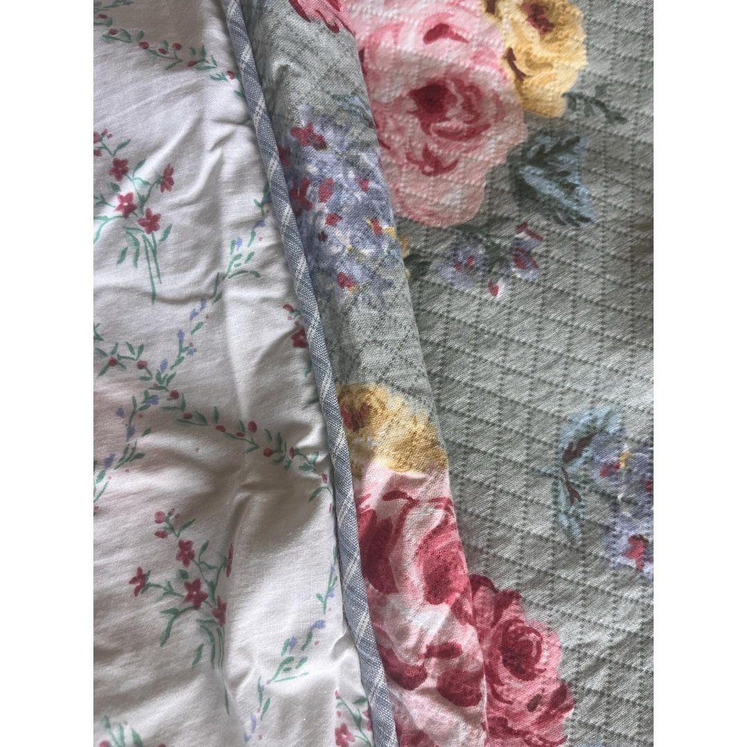 Vintage Ralph Lauren Cottage Lane King Duvet Cover Reversible Floral ...