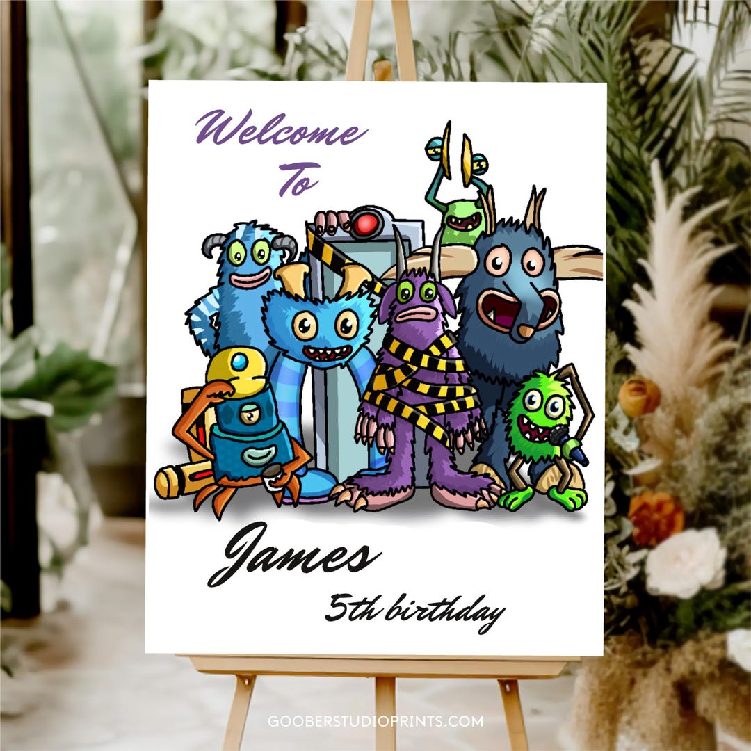 My Singing Monsters Welcome Sign My Singing Monsters Birthday Party ...