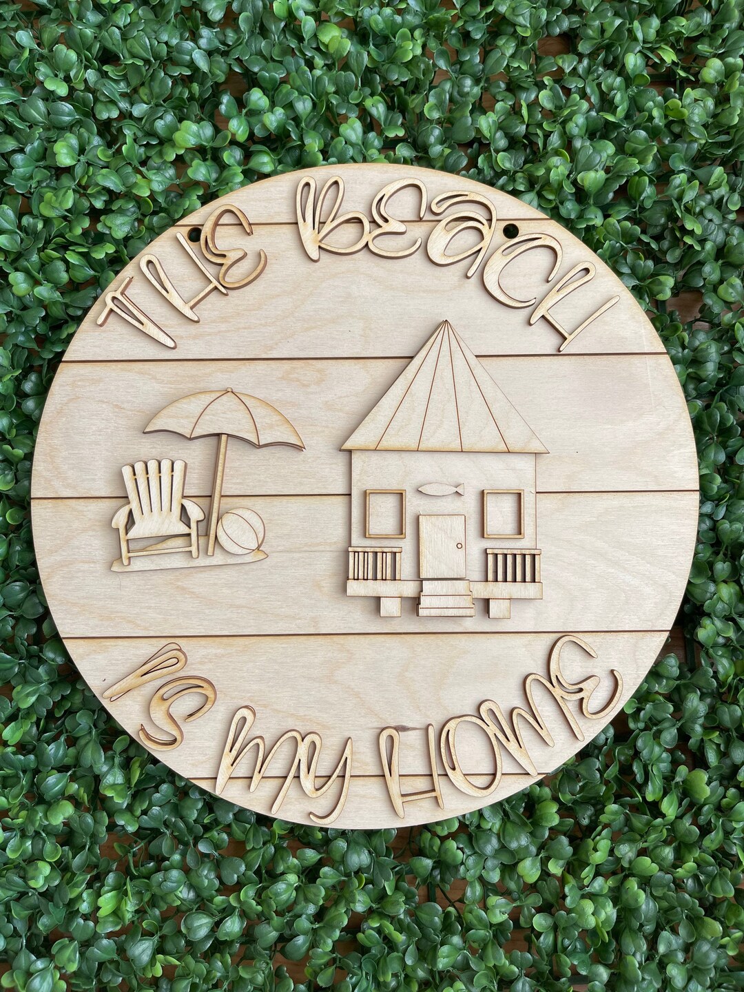 Beach House DIY Wood Sign - Lake Home Welcome to Unfinished Cut Out ...