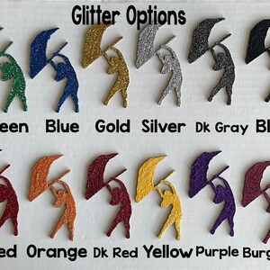 Glitter Wood Cutouts - Colorguard 4 Inch Dancer High School Homecoming ...