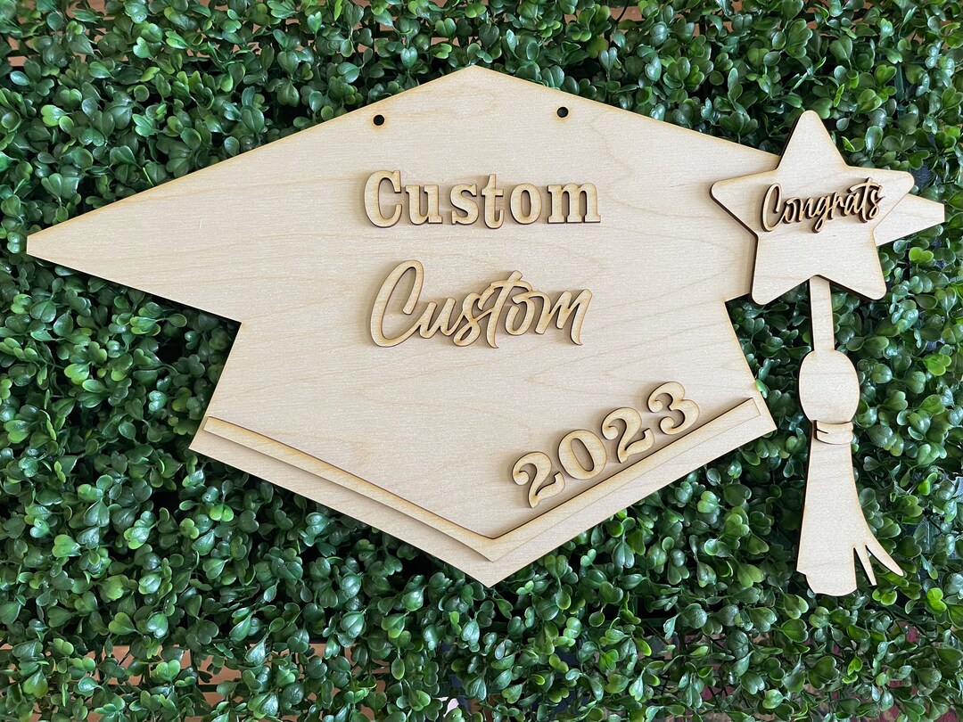 DIY Graduation Wood Sign - Personalized Unfinished Blank Paint Party ...