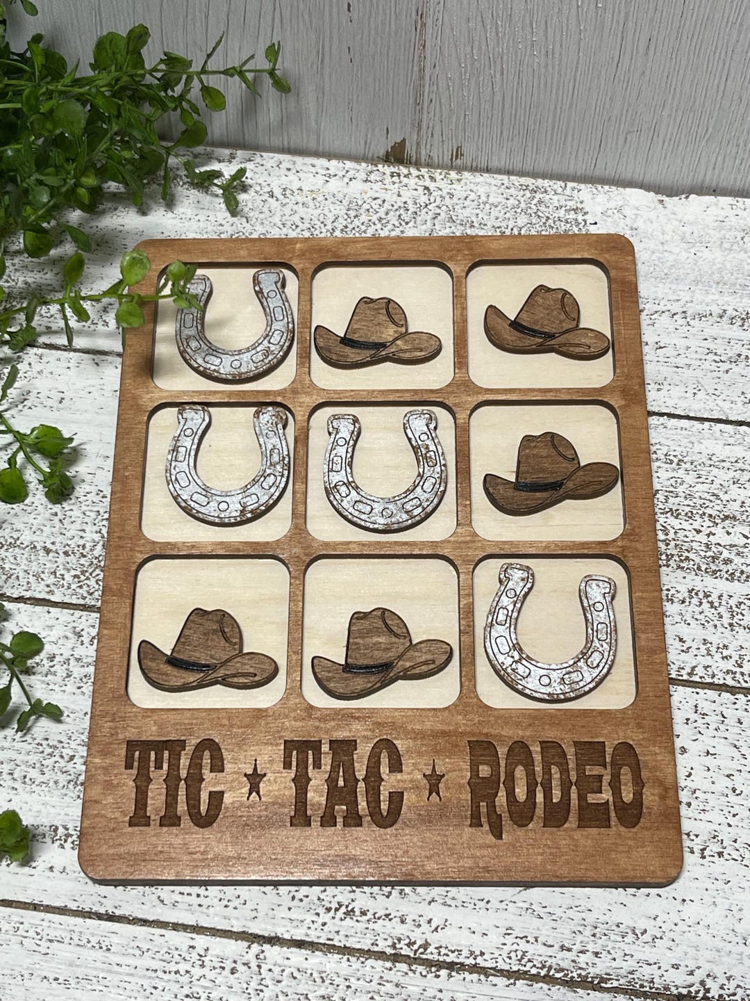 Tic Tac Cowboy Game - Country Western Gift Present Game Room Night Dorm ...