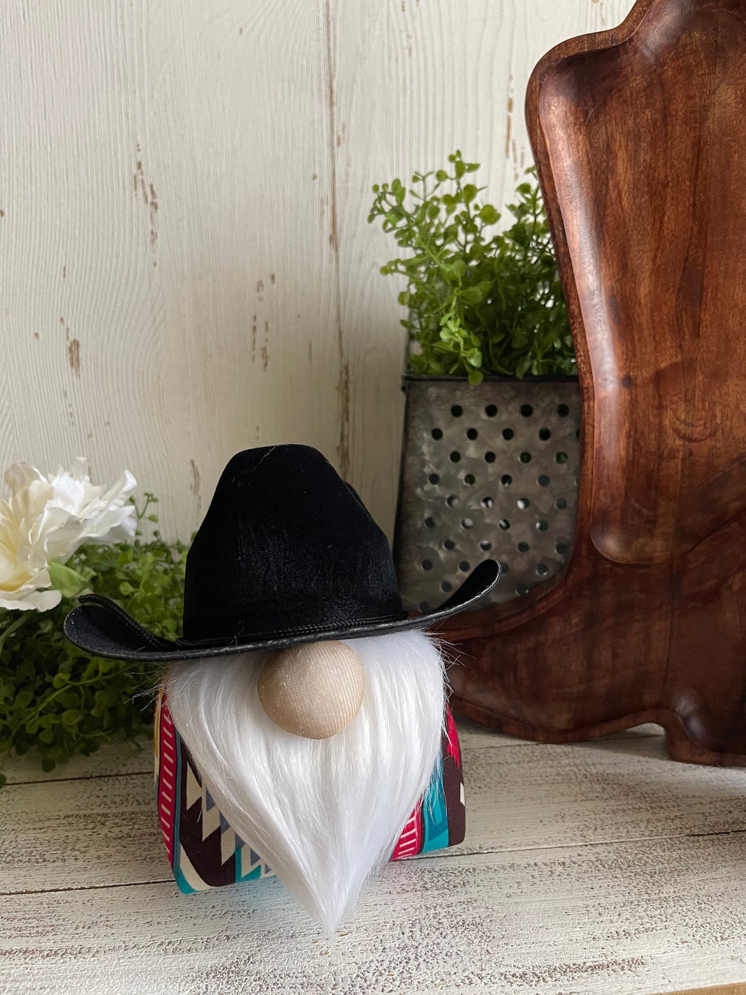 Western Cowboy Gnome - Home Decor Gift for Men Tiered Tray Ranch Farm ...