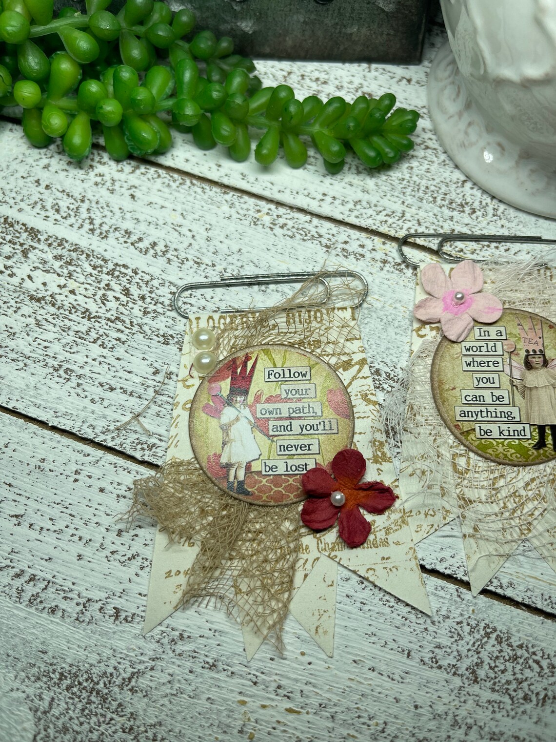 Handmade Paper Clips Motivational Planners Junk Journals - Etsy