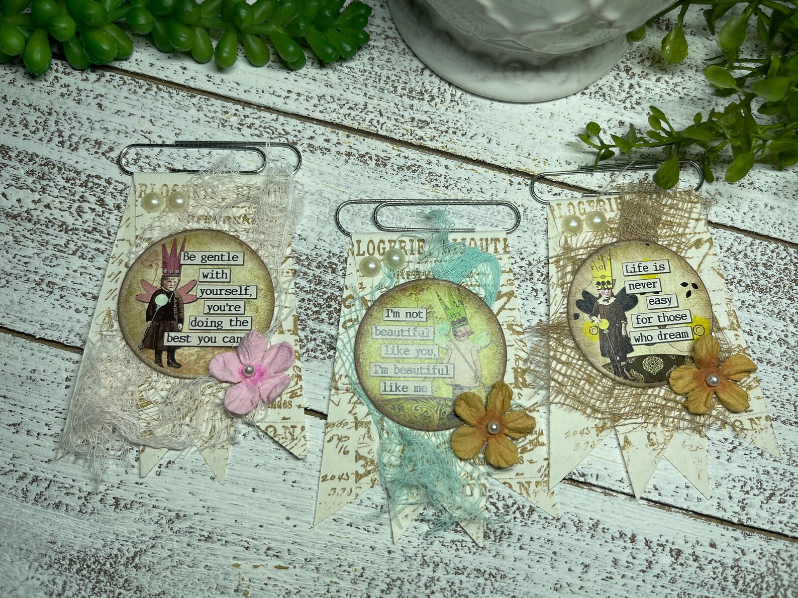 Handmade Paper Clips Motivational Planners Junk Journals - Etsy