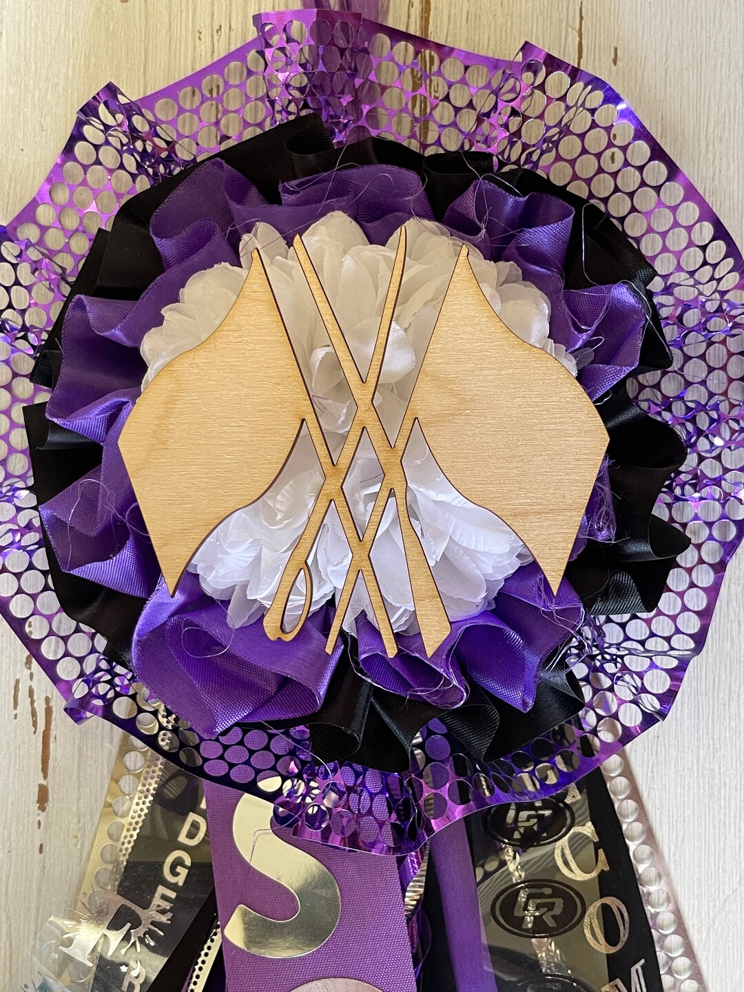 DIY Glitter Wood Cutouts Color Guard Marching Band High School ...