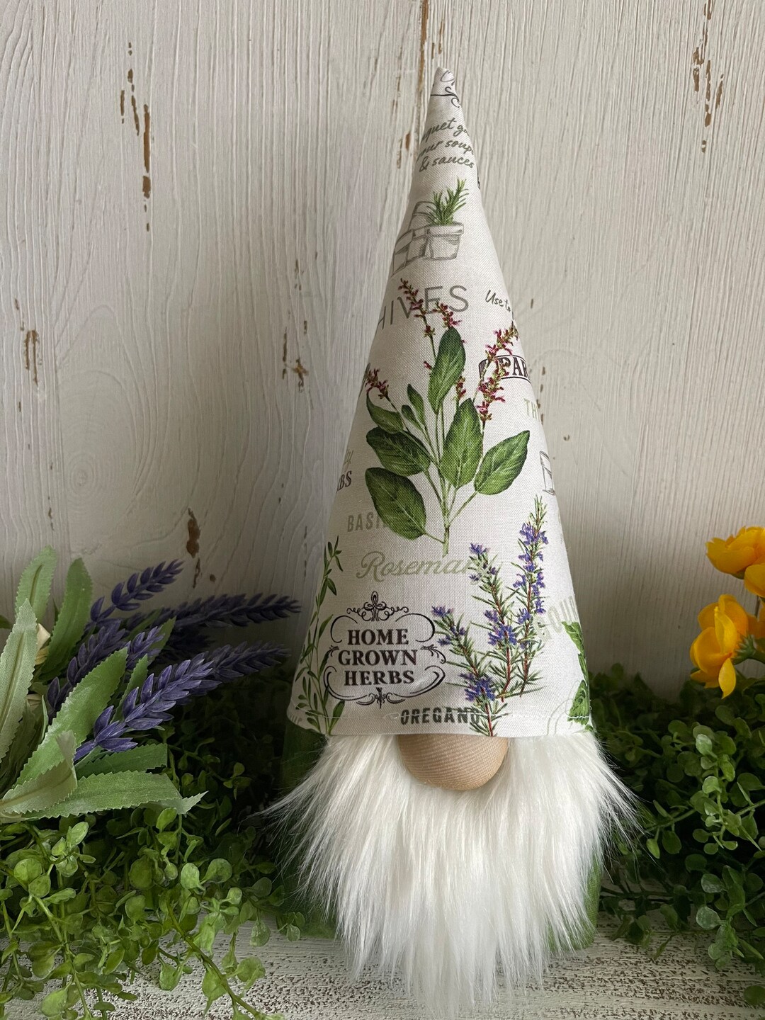 Garden Herb Gnome - Kitchen Dining Home Decor Green Farmhouse Tiered ...