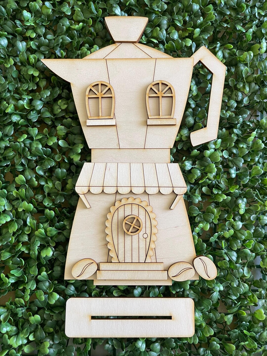 DIY Coffee Pot Shelf Sitter - Mini House Kettle Tiered Tray Vignette ...