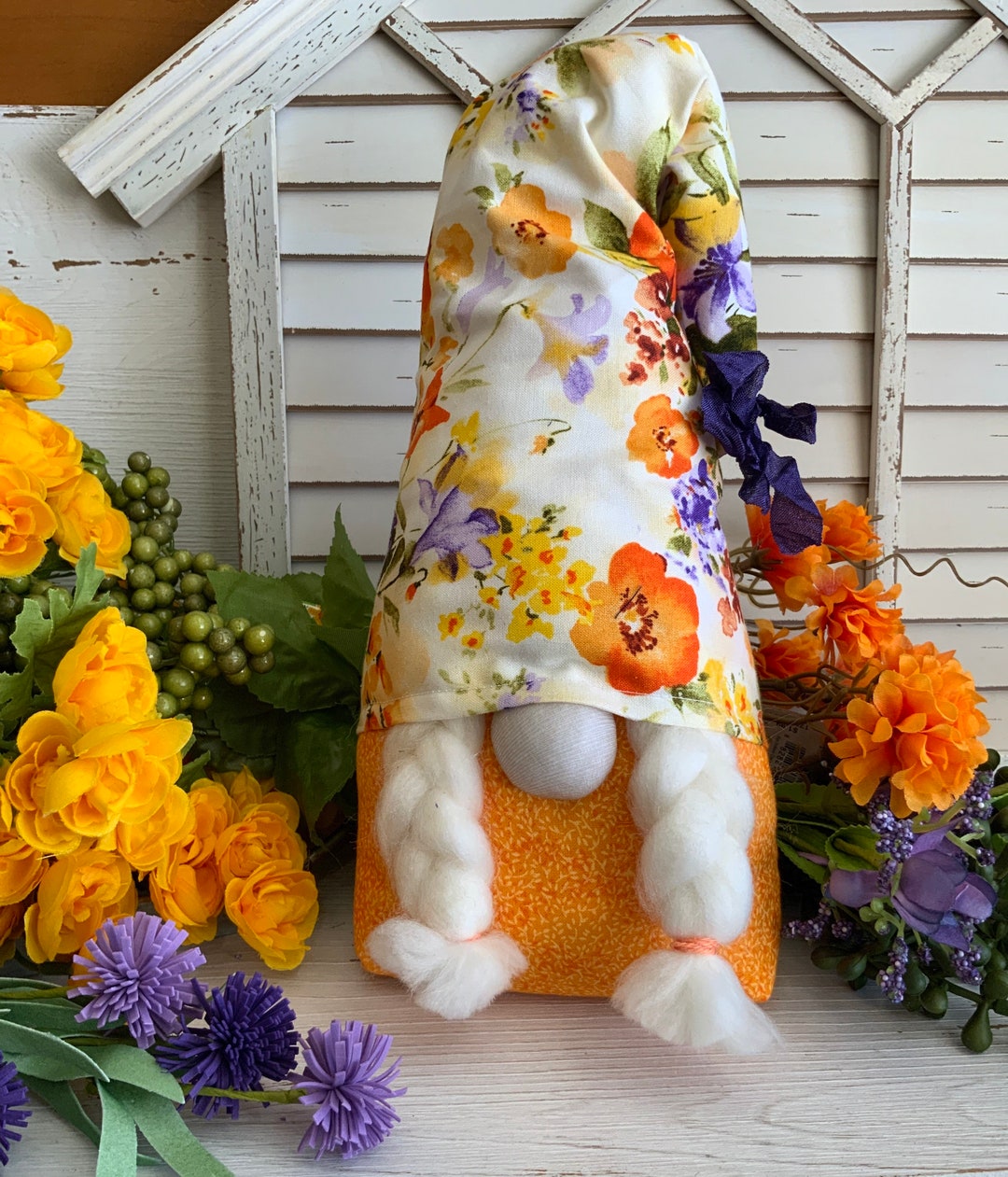 Spring Summer Gnome - Floral - Etsy