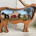 Longhorn Wood Sign Shelf Sitter - Leaner Multi Layer Home Decor Western ...