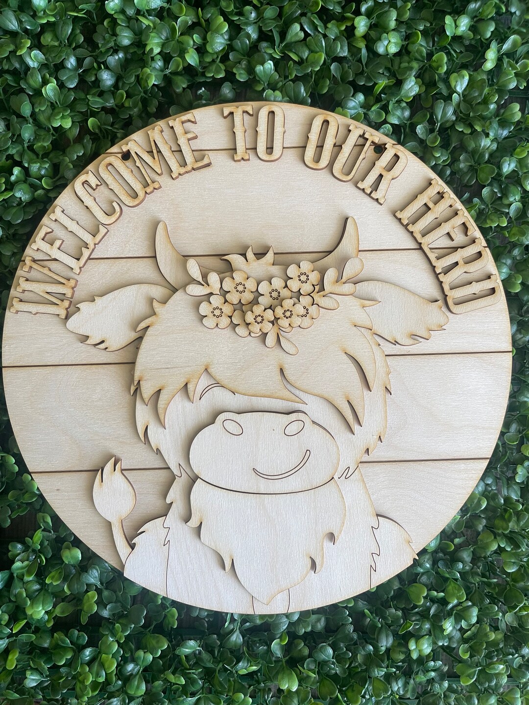 Highlander Cow DIY Sign - Welcome to the Herd Farm Ranch Cattle Home ...