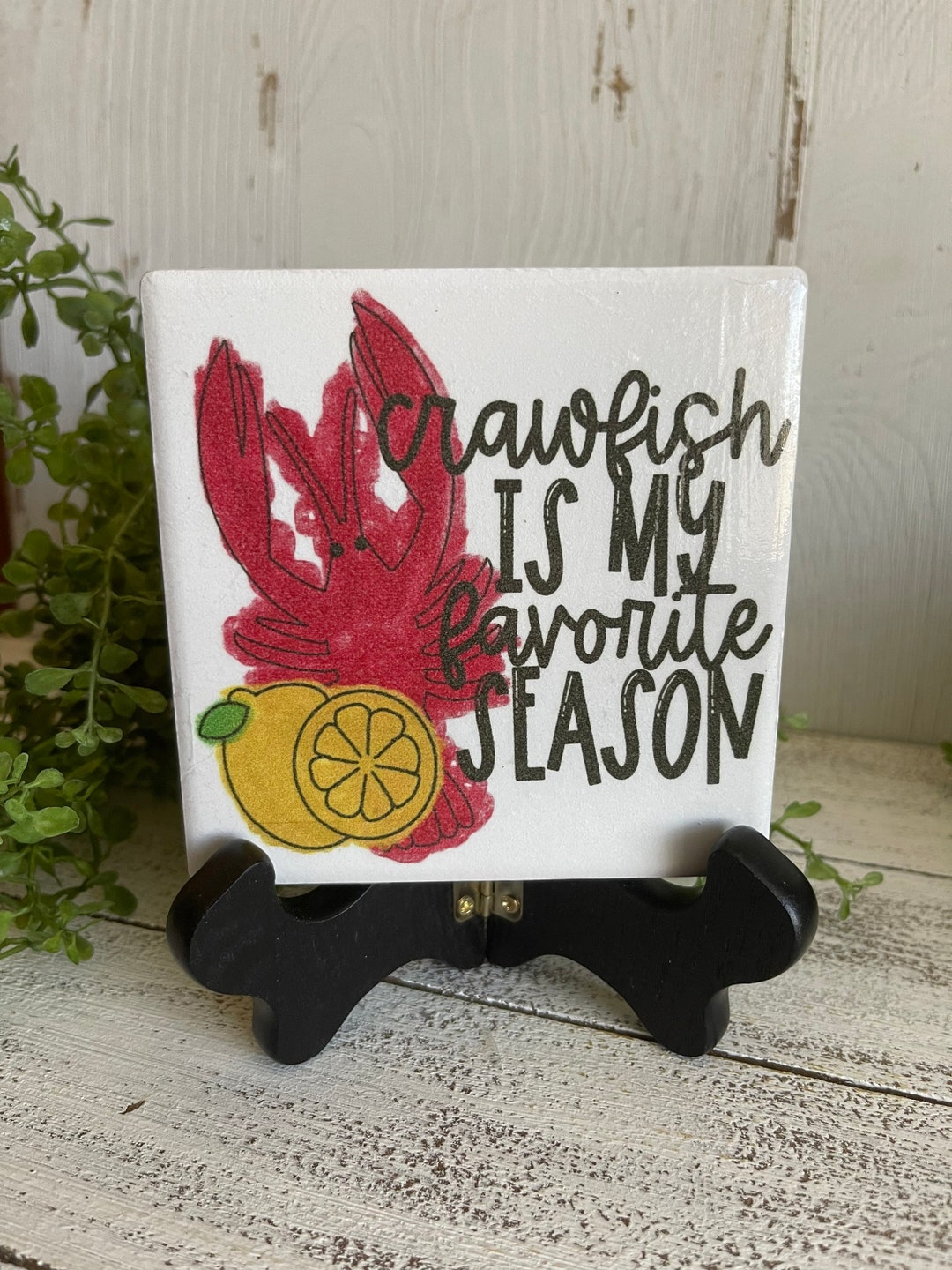 Crawfish Coaster - Southern Cajun New Orleans Louisiana NOLA Home Decor ...