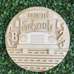 DIY Back to School Wood Sign - Unfinished Blank Paint Party Round ...