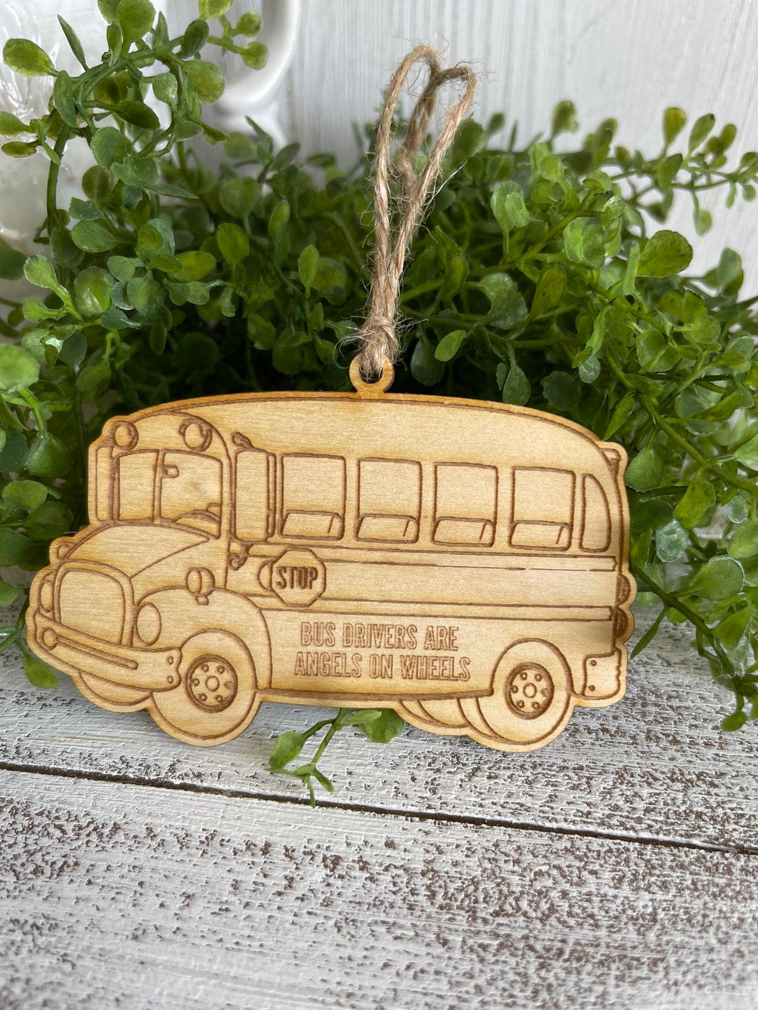 School Bus Tag/ornament/car Charm - Bus Driver School Keepsake Reminder ...