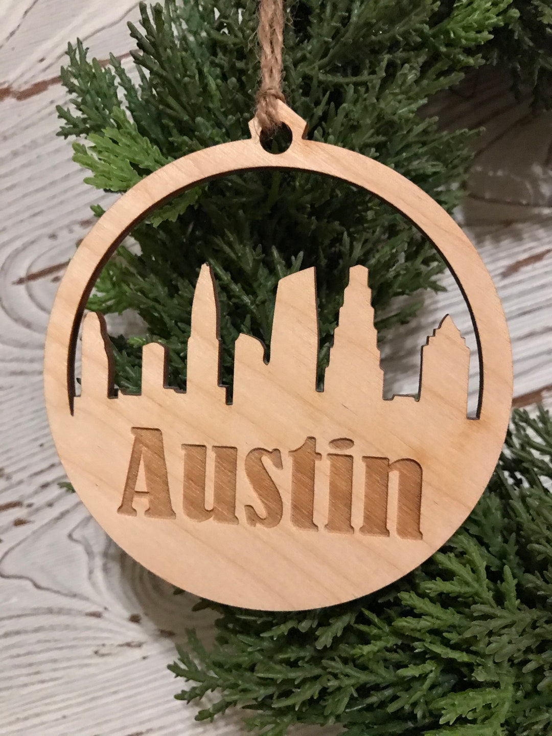 Austin Texas Skyline Tag Ornament - Etsy