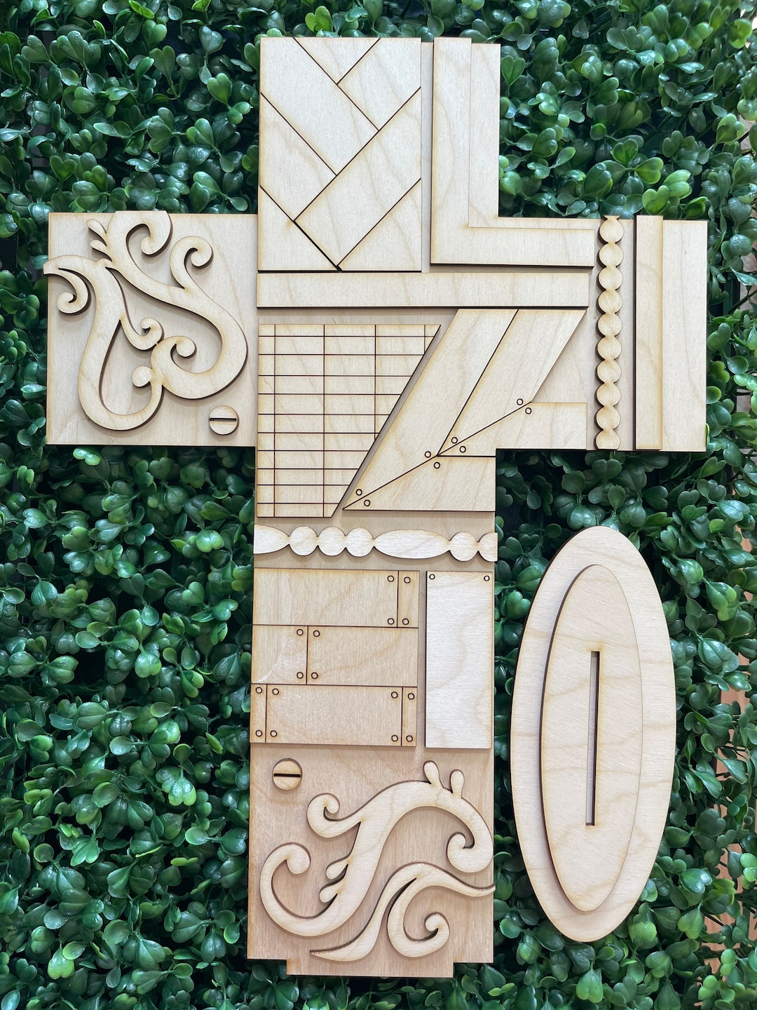 DIY Cross Wood Sign - Vintage Rustic Farmhouse Unfinished Cut Out Door ...