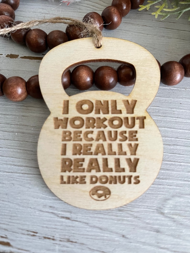 Workout Fitness Ornament - Gym Workout Tag Favor Gift Weights Lifting ...