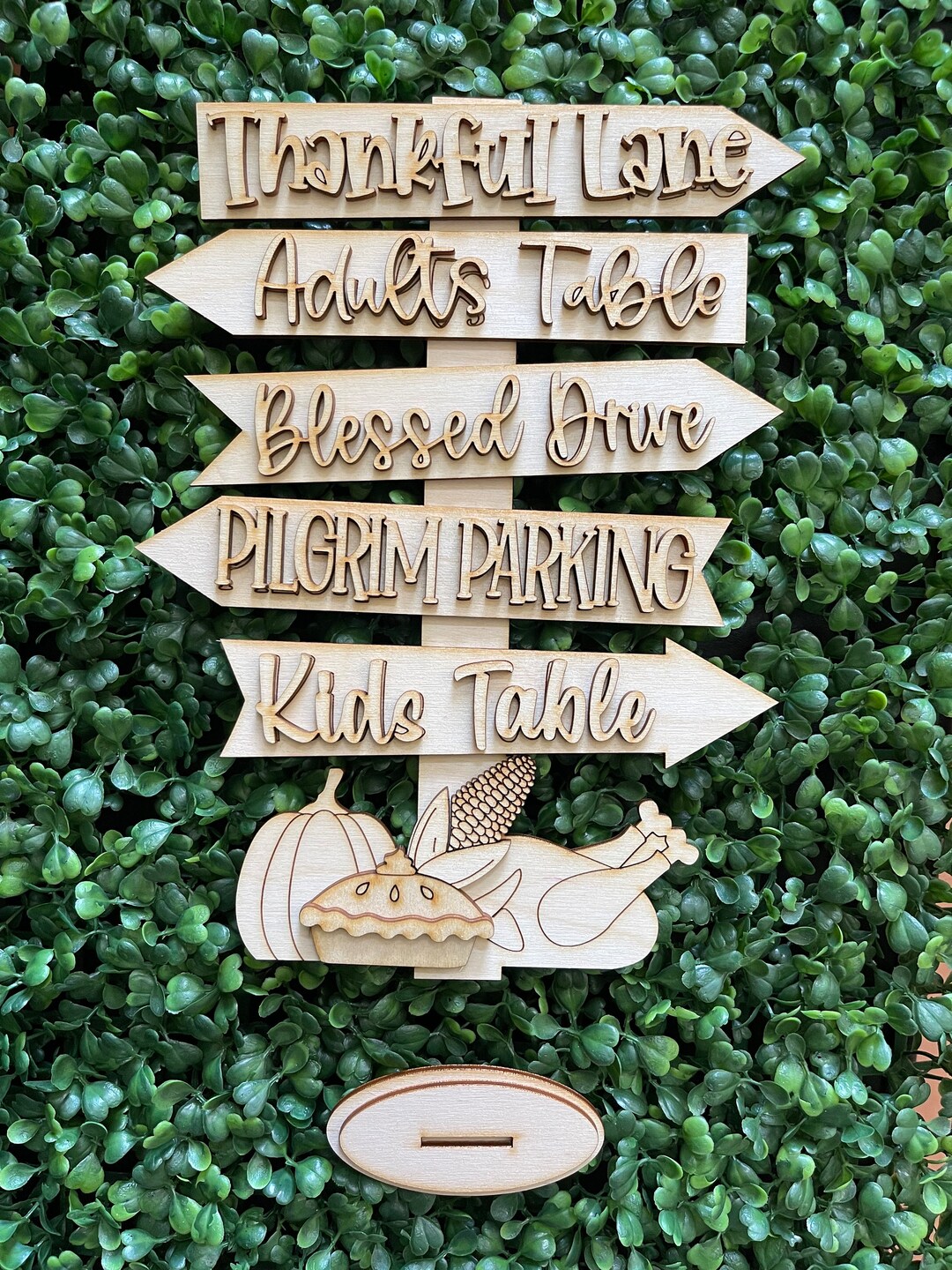 Thanksgiving Turkey Dinner Street Sign DIY Wood - Standing Unfinished ...