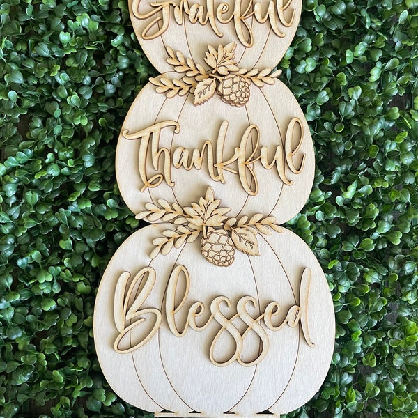 Grateful Wood Standing Sign - Etsy