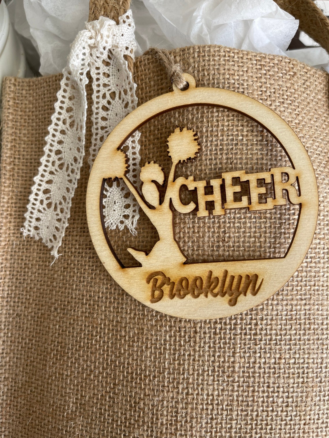 Custom Cheer Tag Ornament With Name Personalized - Etsy