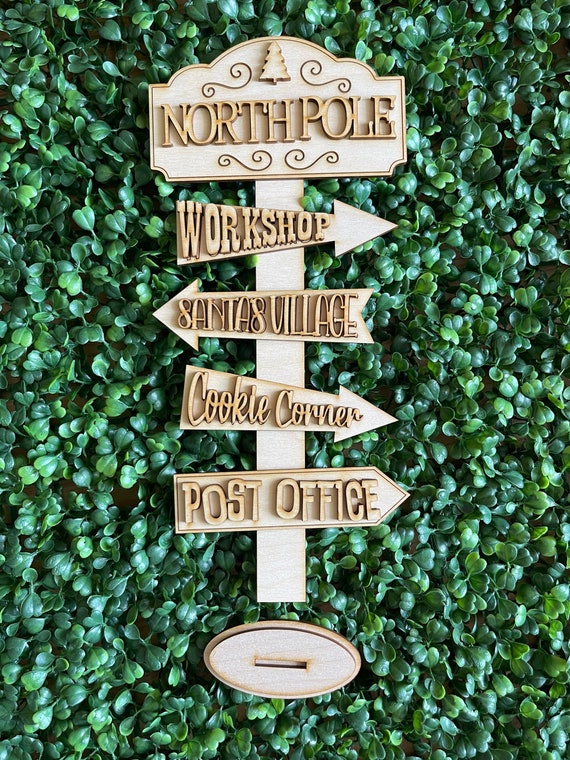 North Pole Sign Post Diy