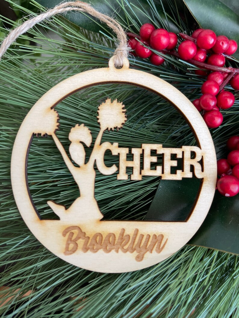 Custom Cheer Tag Ornament With Name Personalized - Etsy
