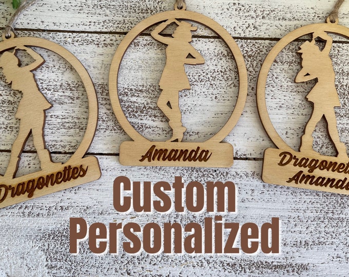 Custom Drill Team Ornament - 2022 Dance Team Tag Favor Gift Kickline ...