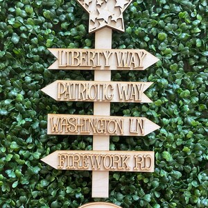 July 4th Street DIY Wood Sign - Patriotic Independence Summer ...