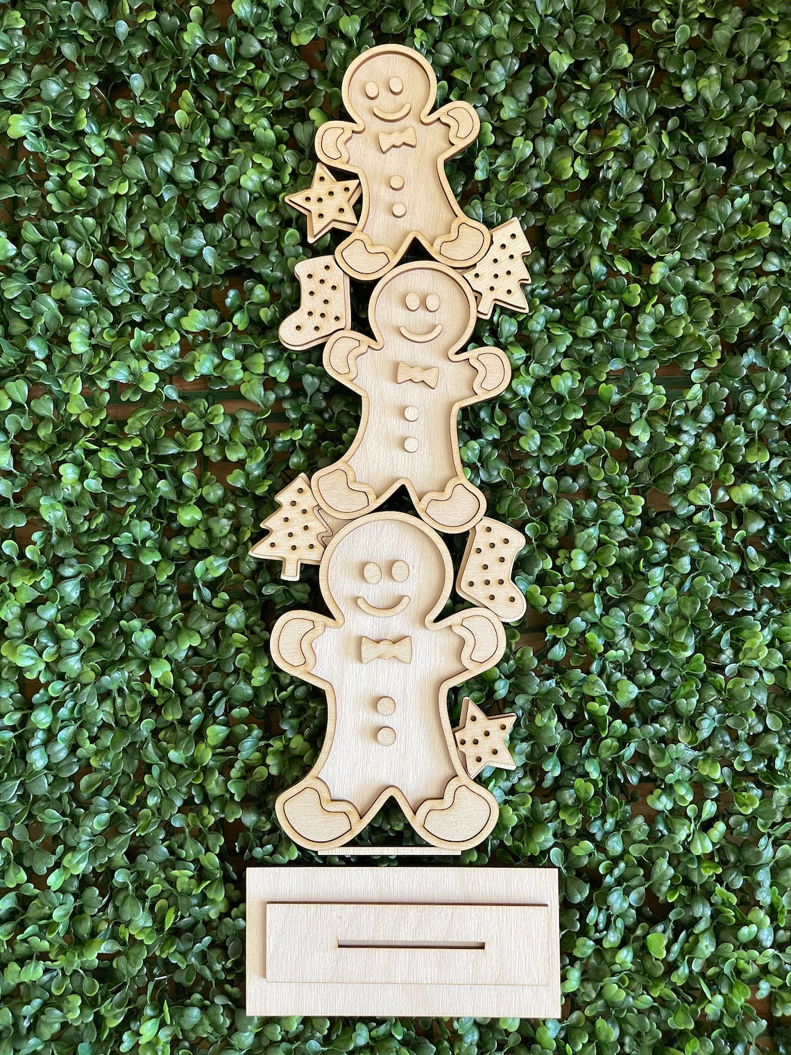 Christmas Gingerbread Man Stacked Sign DIY Wood Sign - Etsy