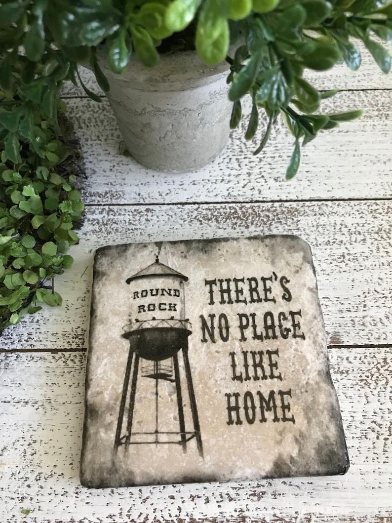 Round Rock Texas Coaster Home Decor Pride Farmhouse State | Etsy
