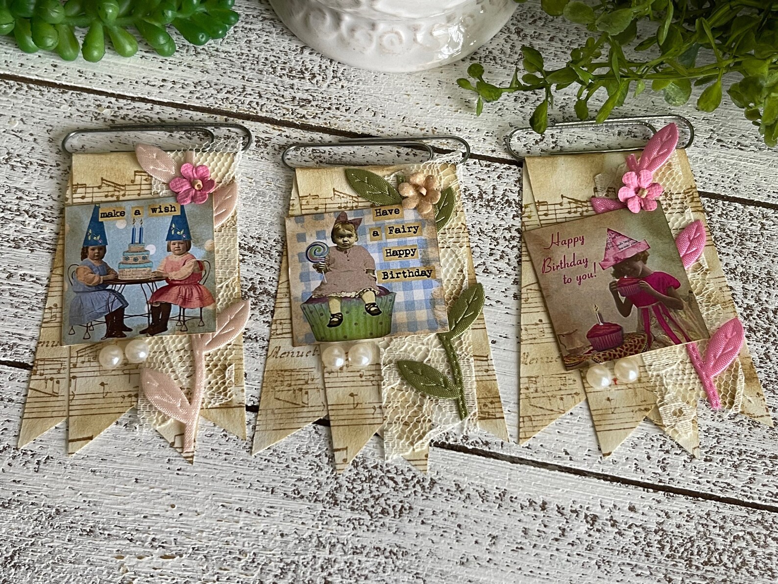 Handmade Paper Clips - Happy Birthday Motivational Planners Junk ...