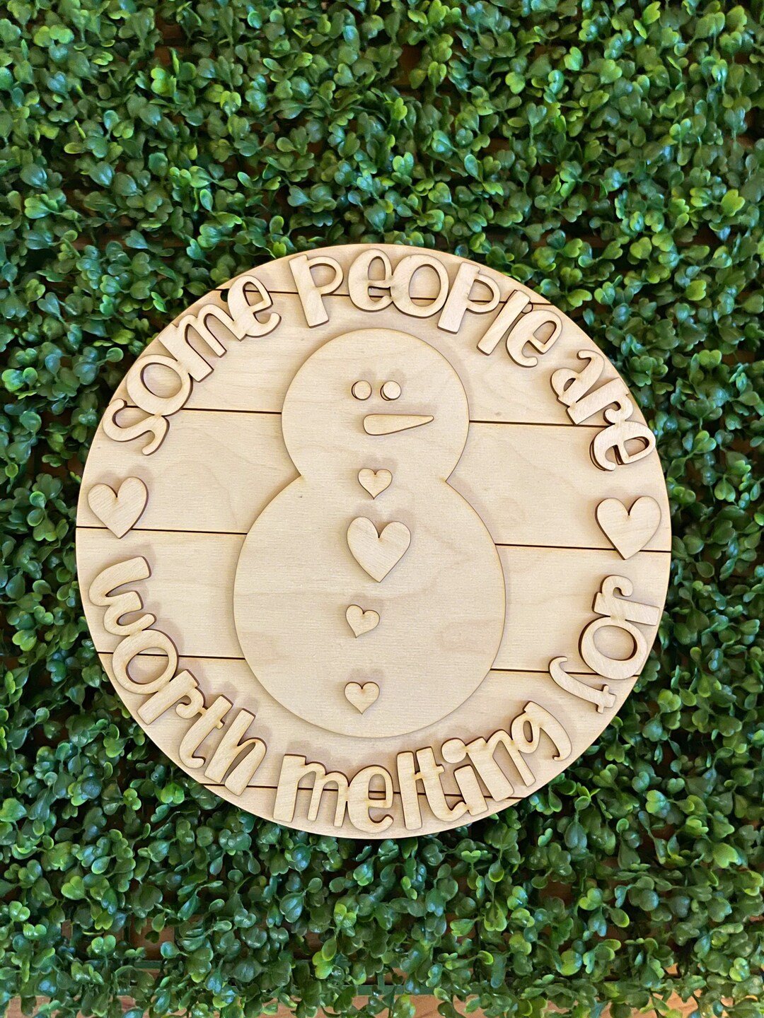 DIY Wood Sign - Snowman People Melting for Unfinished Cut Out Door ...