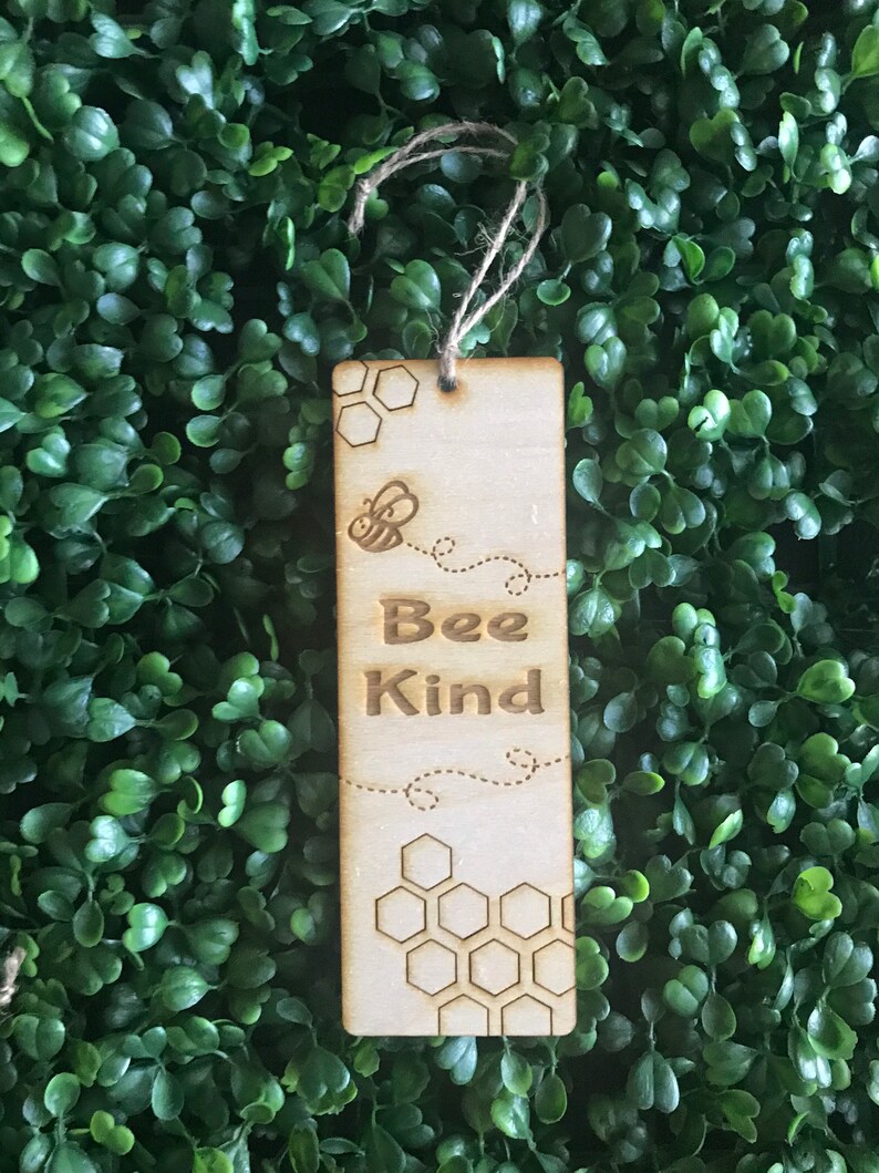 Bee Bookmark Wood Reading Book Library Lover to Bee Kind - Etsy