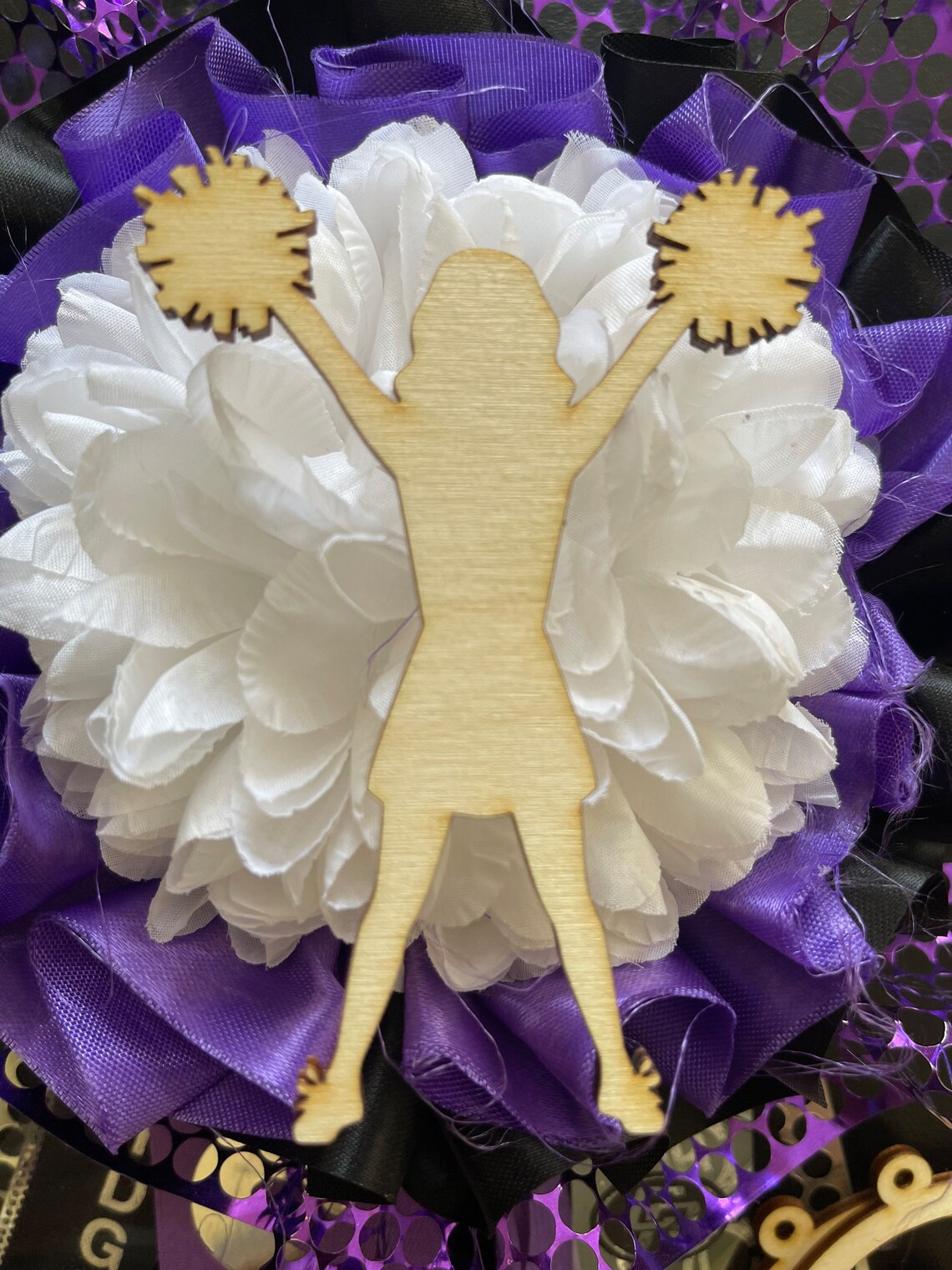 DIY Wood Cutouts - Cheer 4 Inch High School Homecoming Mum Senior Gift ...