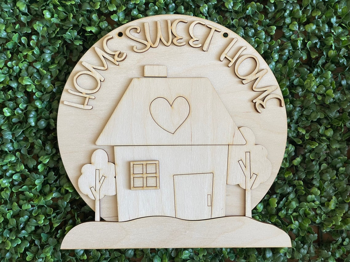 Home Sweet Home DIY Wood Sign Family Housewarming Realtor - Etsy