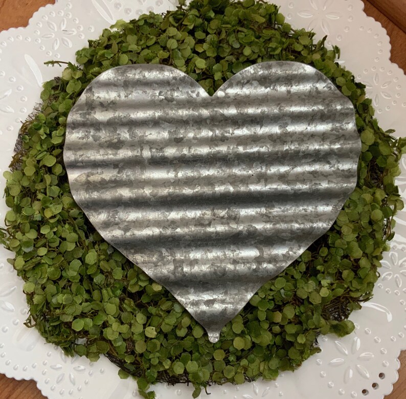 Galvanized Metal Heart - Etsy