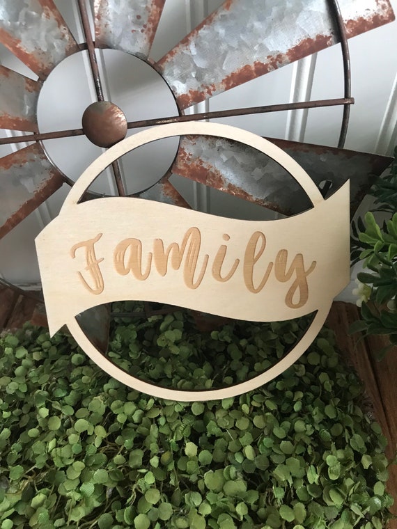 Family sign Supply DIY Wreath supplies faith home door wall | Etsy