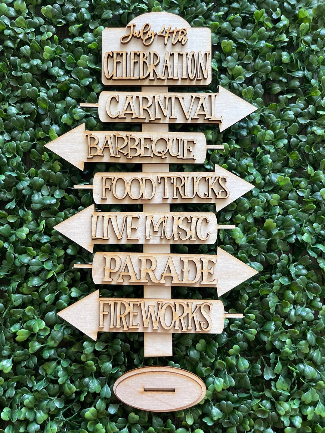 July 4th Street DIY Wood Sign - Patriotic Independence Summer ...