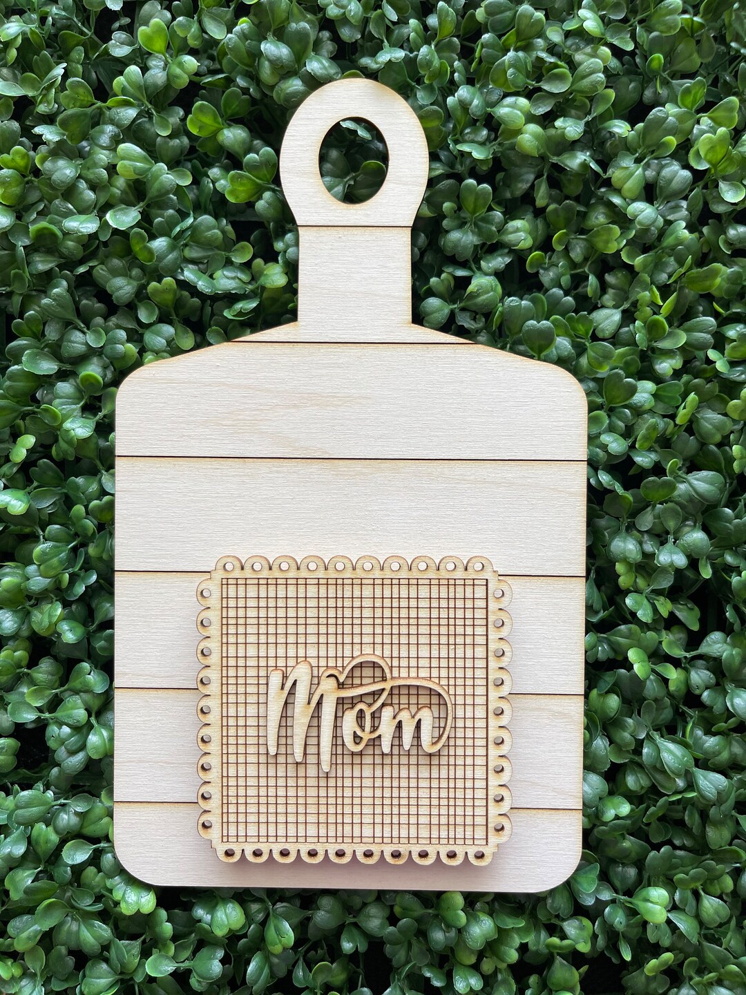 Cutting Board Mom Floral Vase DIY Sign - Faux Flower Unfinished Blank ...